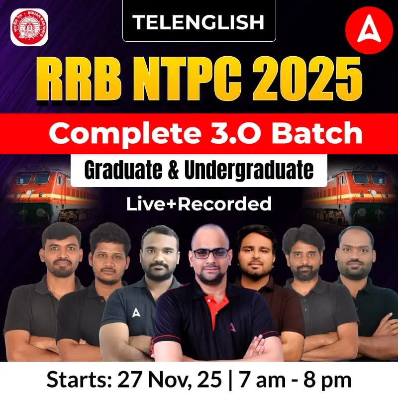 RRB NTPC 3.O Batch (2025-26) | Complete CBT-1 & CBT-2 Batch | Complete – Adda247 Store